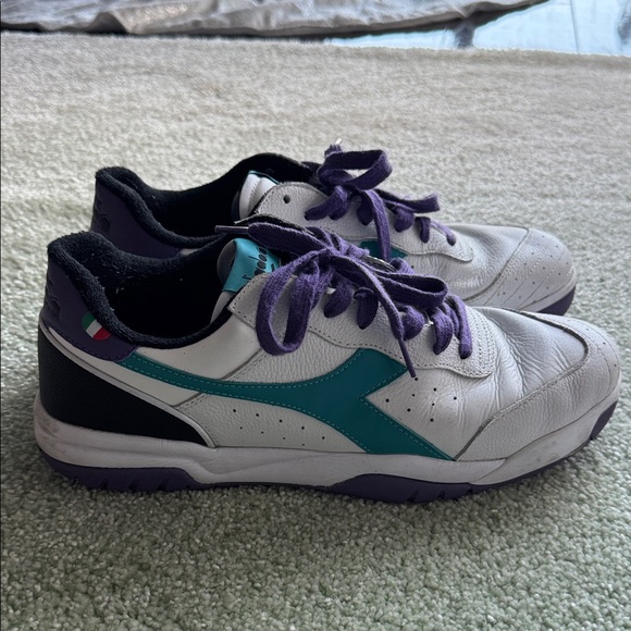 Diadora | Shoes | Diadora White And Purple Sneakers | Poshmark